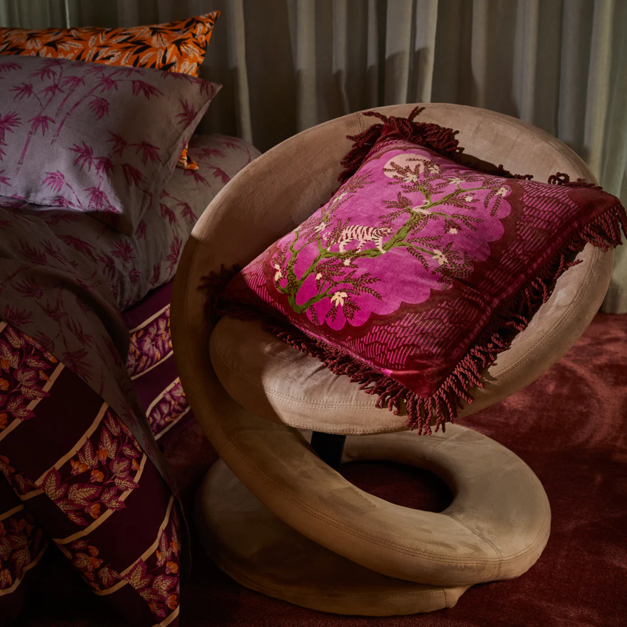 Cushion - Andrea Velvet Pansy– Koru Furniture & Homewares